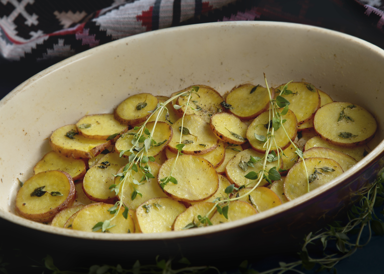 Baked Crispy thyme potatoes – Renu Recipes